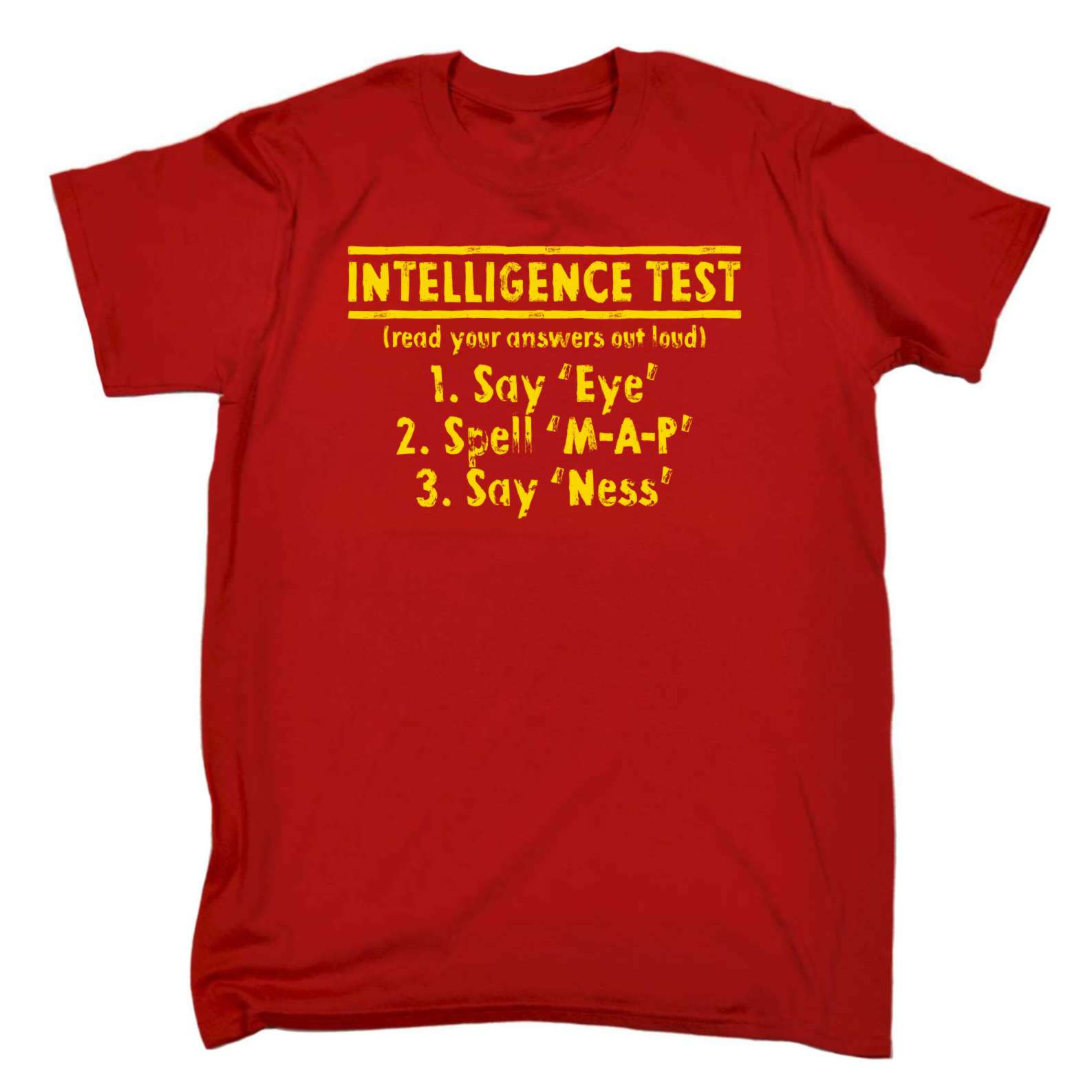 Mens Intelligence Test Funny Joke Rude Adult Humour T Shirt Birthday