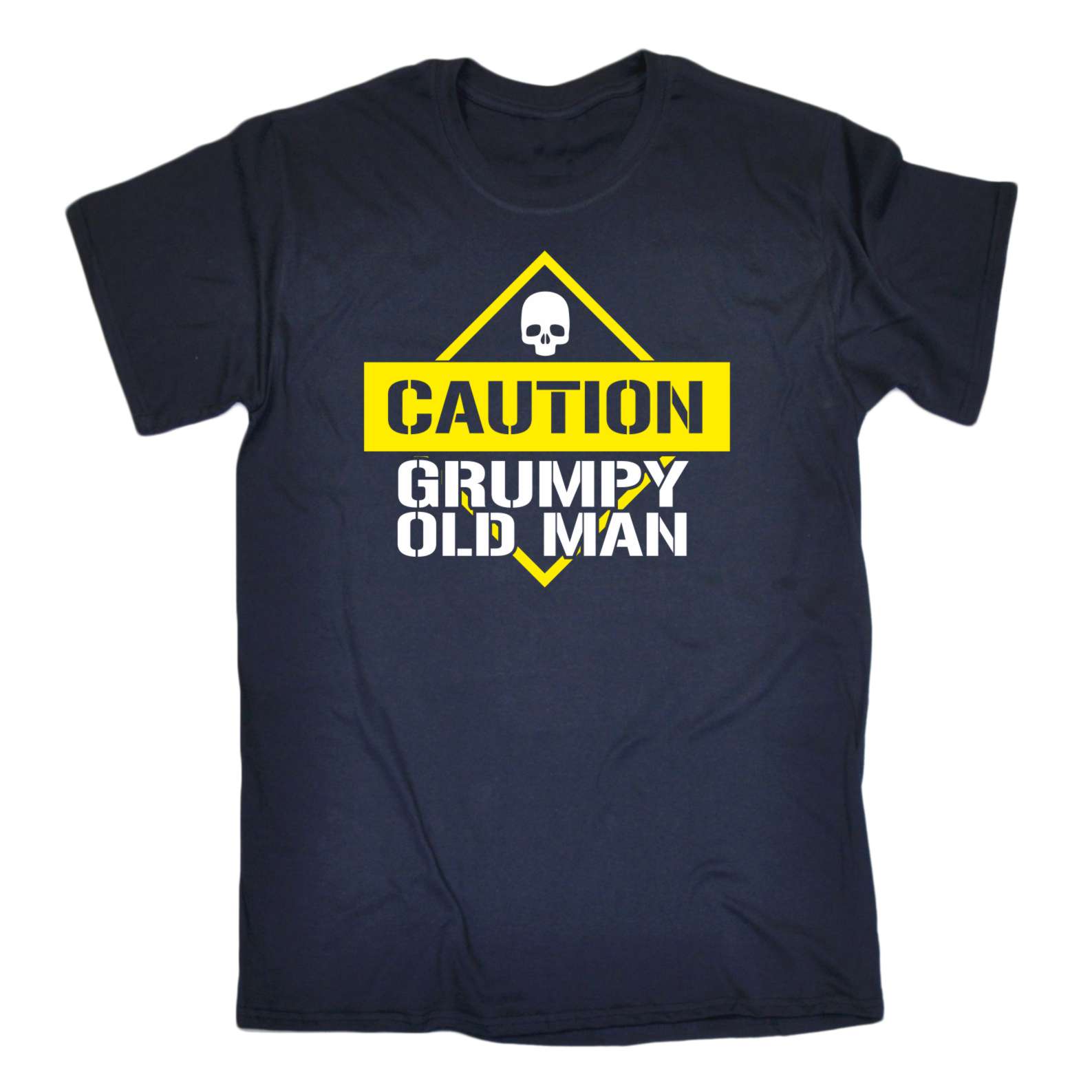 Mens Caution Grumpy Old Man Funny Joke Grandpa Dad T Shirt Ebay